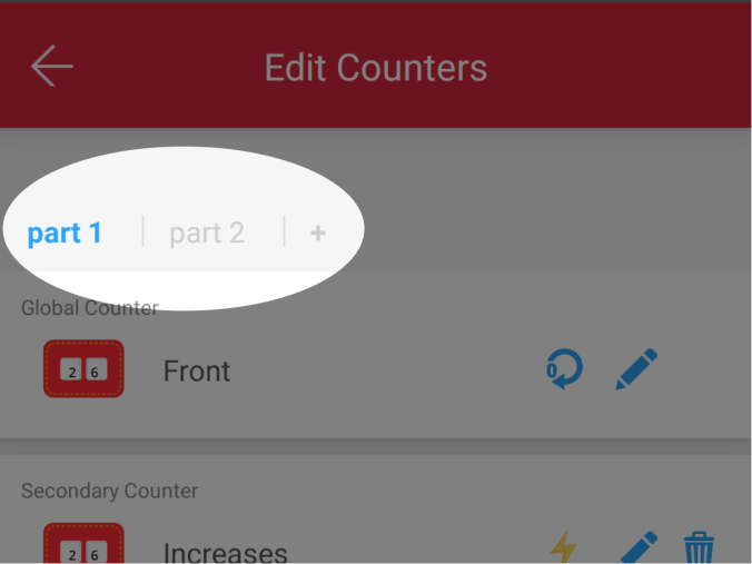Row Counter App features