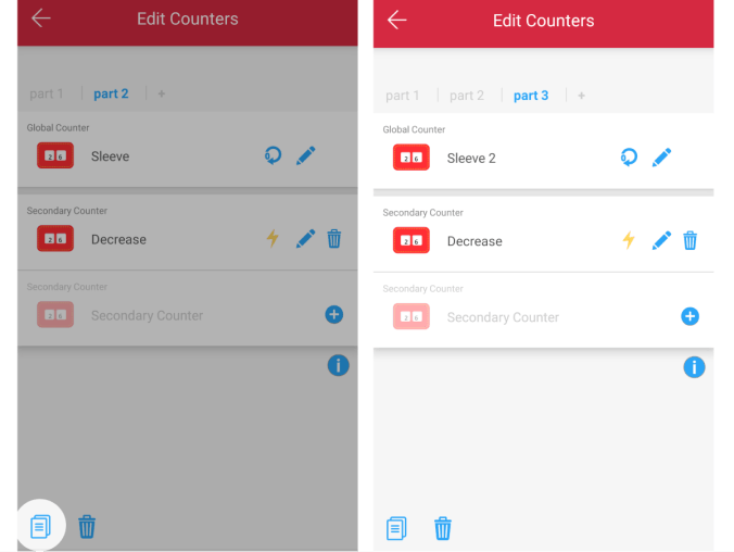 Row Counter App features