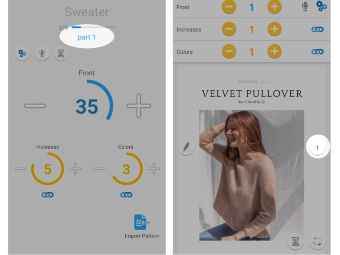 Row Counter App features